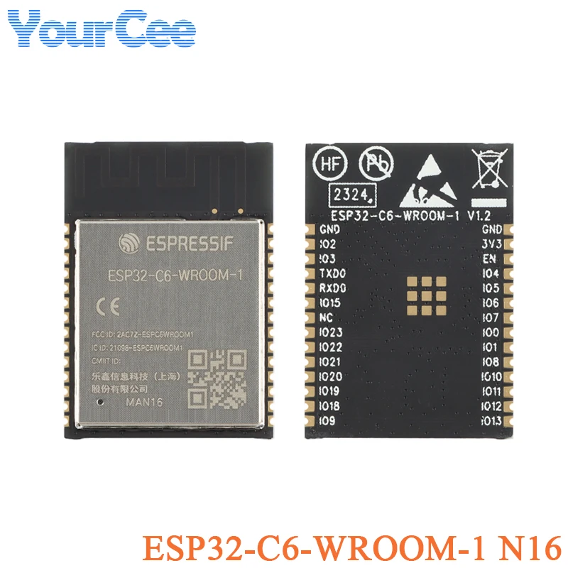 Esp32 C6 Wroom 1 M Dulo Inal Mbrico N16 Esp32 C6 Wifi 6 Ble 5 2