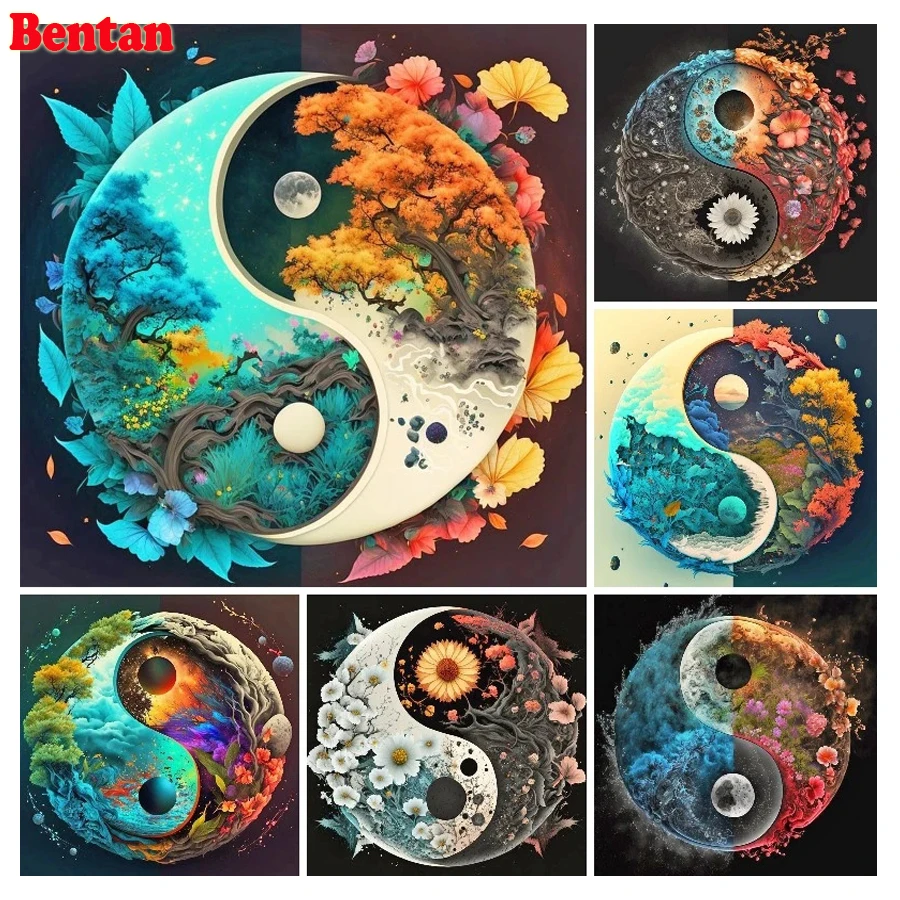 Yin Yang Art Background