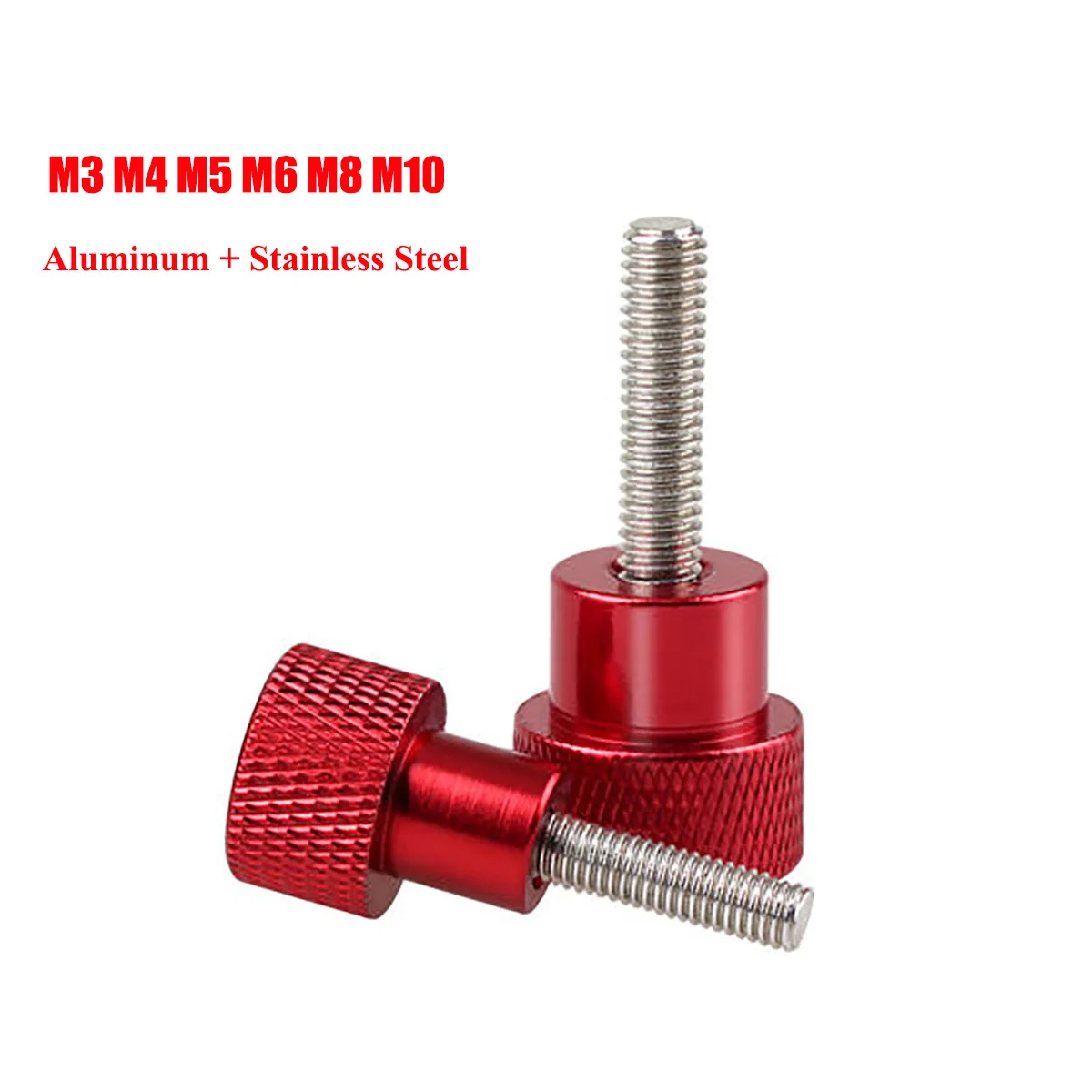 M3 M4 M5 M6 M8 M10 Hand Grip Knob Bolts Aluminium Alloy + Stainless ...