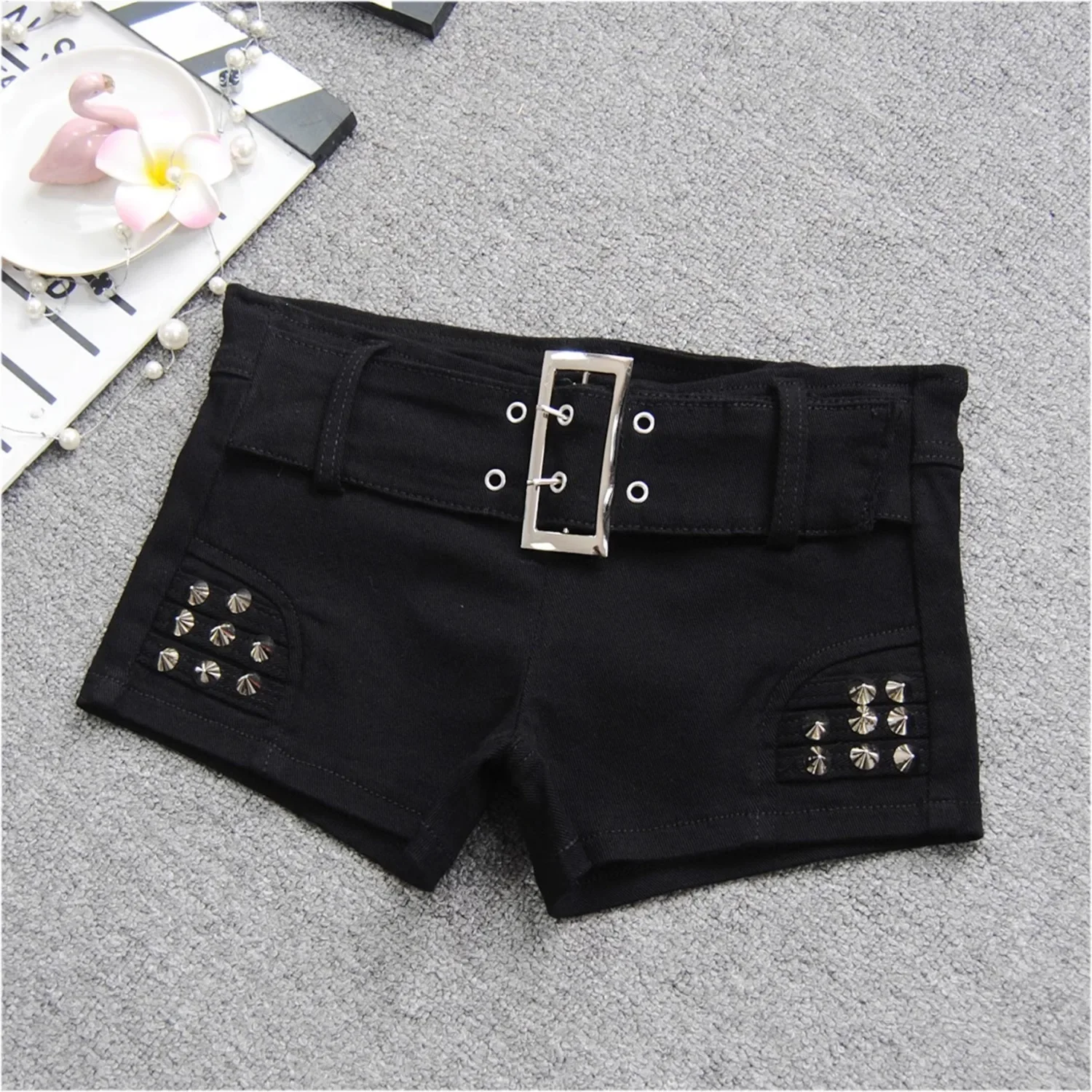 Black Spicy Girl Low Waist Denim Shorts Women Summer New Fashion ...