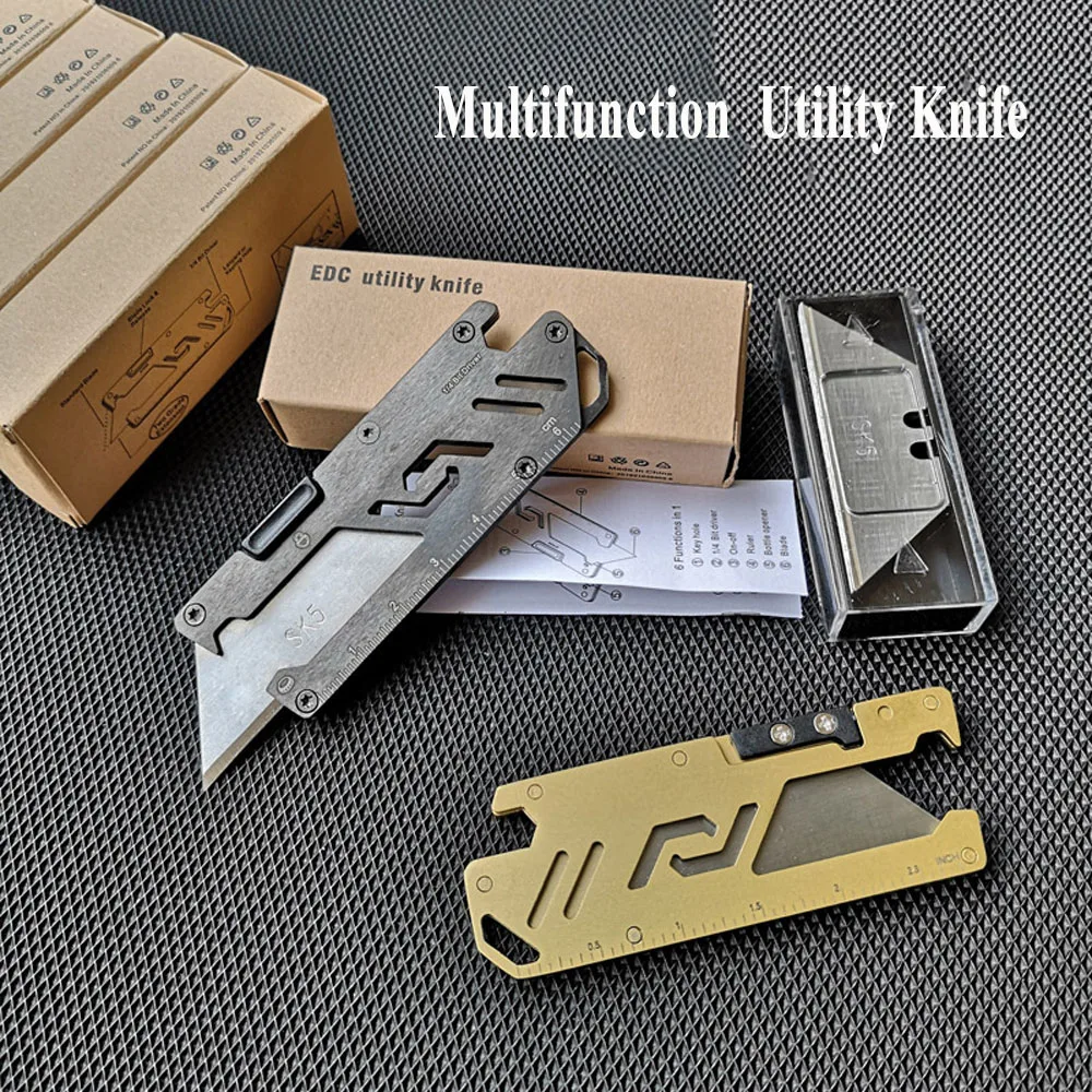 Mini-Keychain-Utility-Stationery-Knife-Camping-Multitool-Pocket-Knife ...