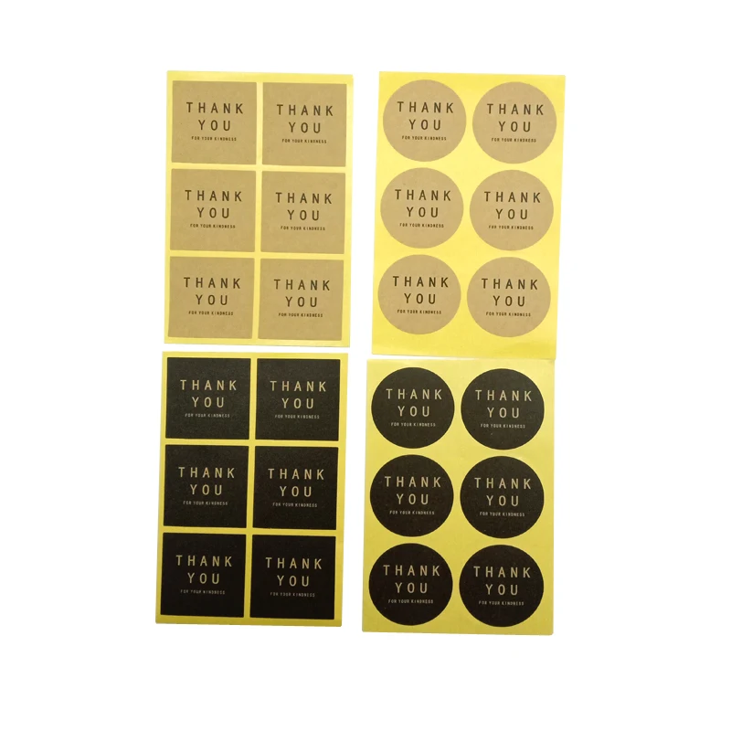 120pcs-lot-Square-Circle-Shape-Thank-you-Handmade-Adhesive-Packaging ...