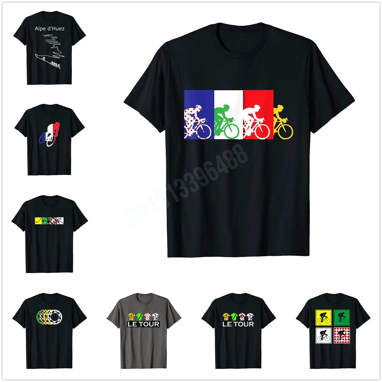 More Design Four Gears Tour The France Cycling T Shirt Hip Hop Tops ...