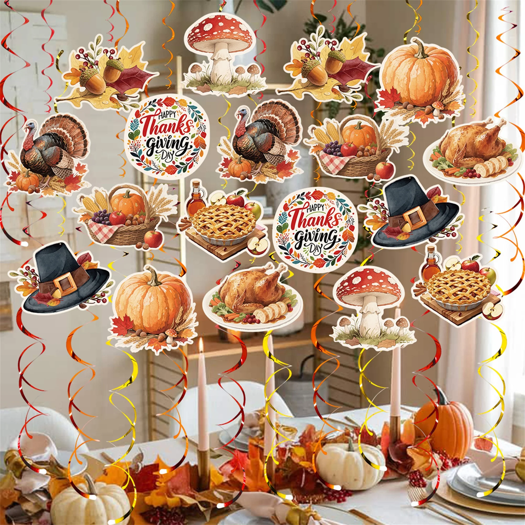 Thanksgiving Hanging Swirl Decor Set – Crafting And Beyond