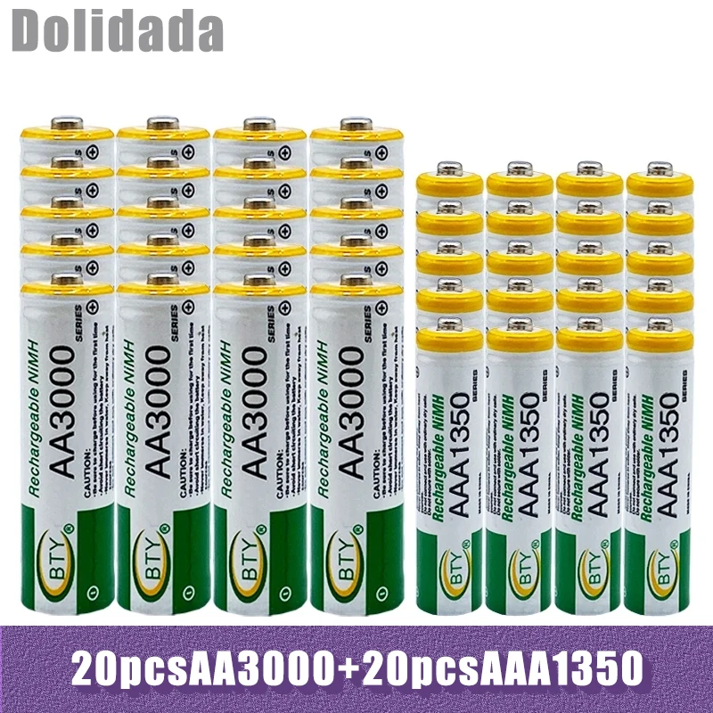 Rechargeable Batteries Aaa Aa 1.2v 3000mah - 1.2v Aa 3000mah Nimh ...