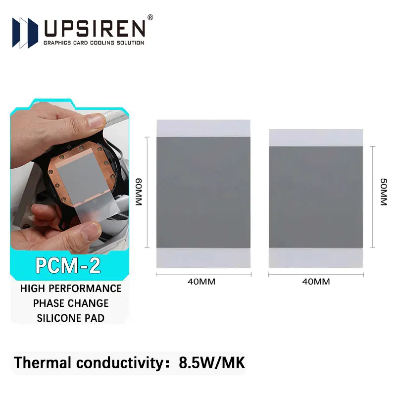 Upsiren PCM-2 thermal conductivity 8.5W/MK PHASE Change Silicone Pad ...