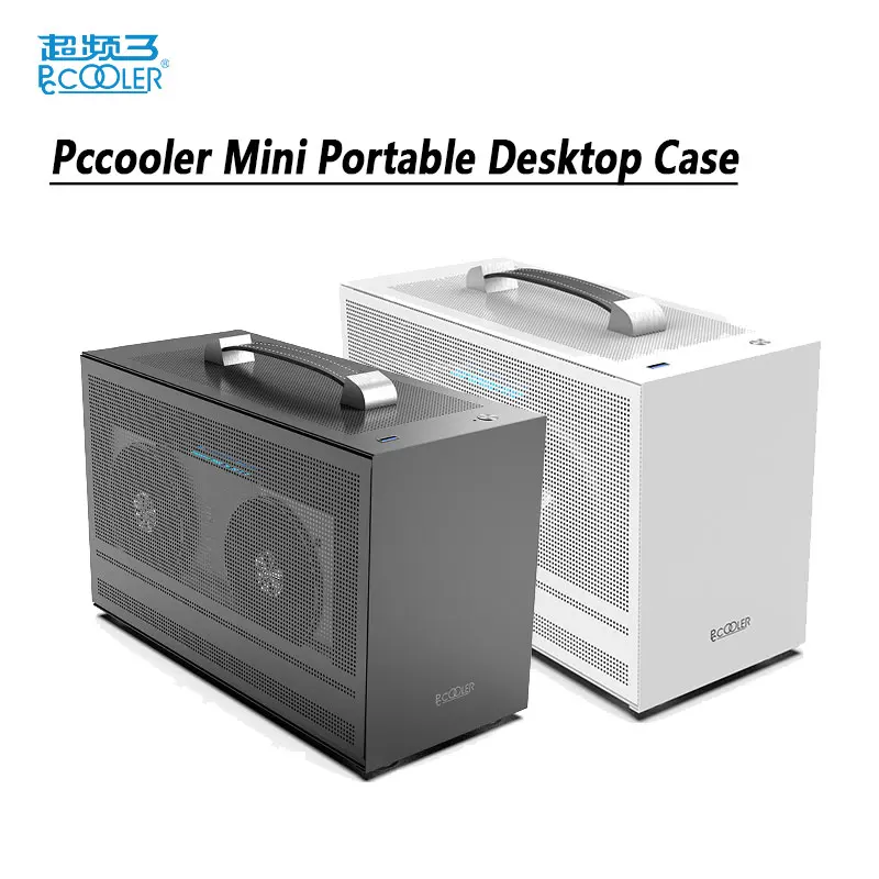 Pccooler I100 Itx Titanium Gray Mini All Aluminum Small Case 3.1kg ...