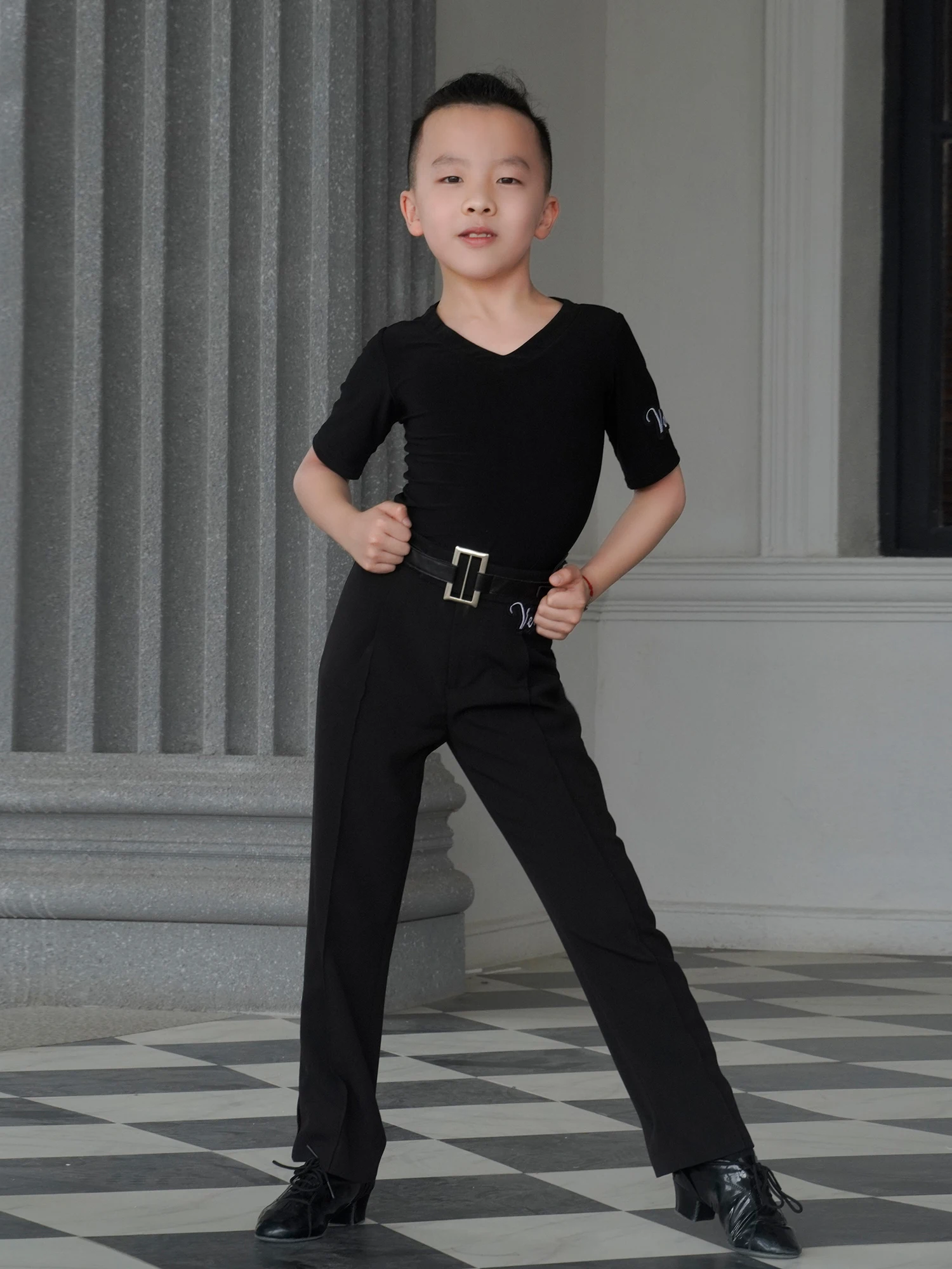 VENNY-Latin-dance-dress-boys-practice-dress-trousers-top-suit ...