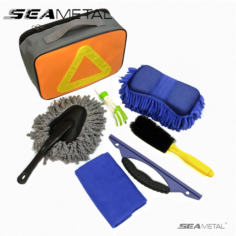 SEAMETAL-Car-Wash-Cleaning-Kits-with-Storage-Bag-7pcs-Car-Detailing ...