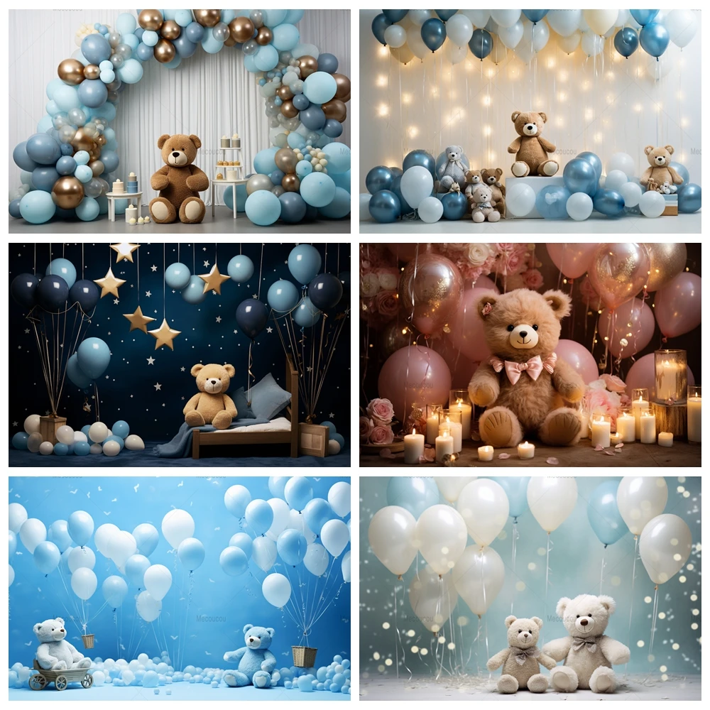 Kid-Backdrops-For-Photography-Teddy-Bear-Baby-Shower-Customized-Poster ...