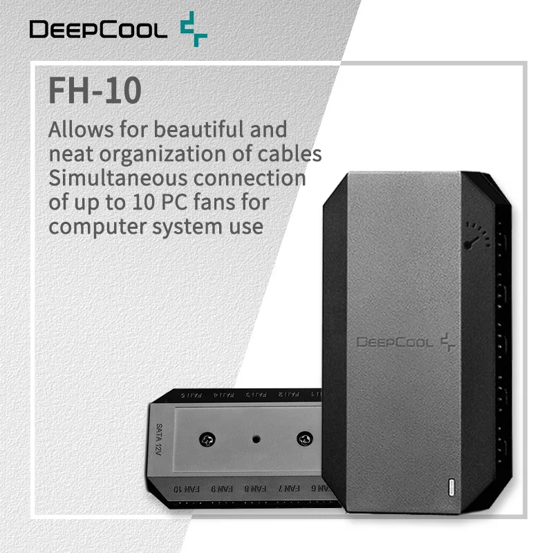 DEEPCOOL-FH-10-Chassis-Fan-Hub-SATA-Power-Supply-PWM-Fan-Adjustment ...