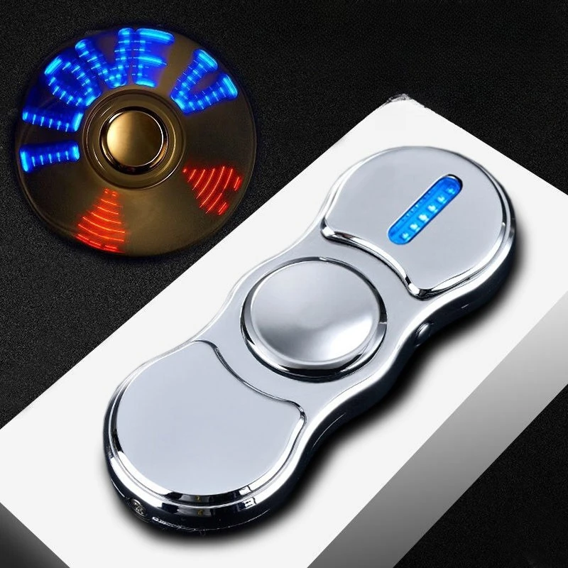Hand Spinner USB Electric Lighter LED Strips Finger Spinner Plasma Arc ...