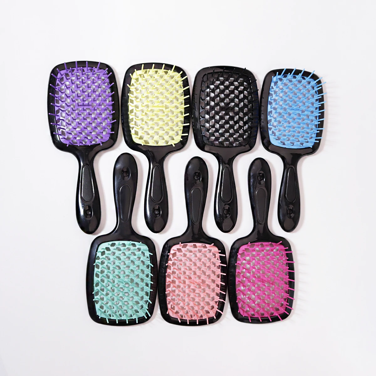 Tangled hair combed hair massage hairbrush hollowed out curly brush ...