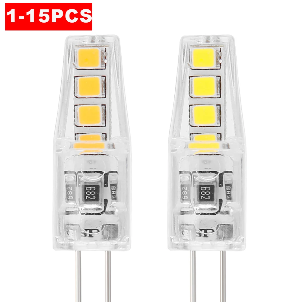 1 15PCS 220V 2W Corn Light Bulb G4 SMD2835 8 LED Chandelier Light Bulbs ...