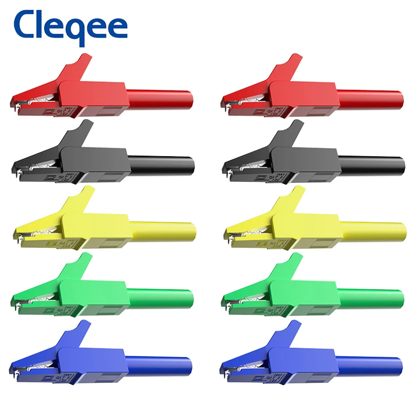 Cleqee P2007 10pcs Alligator Clip To 4mm Banana Female Jack Test ...