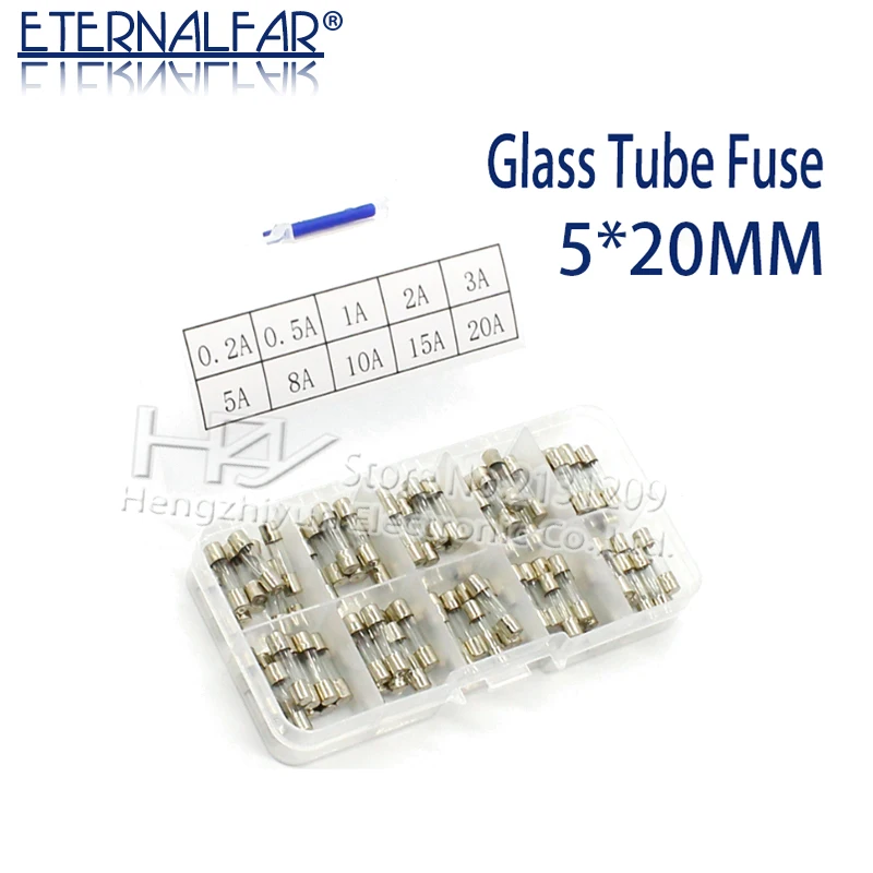 100-200Pcs-Set-5x20mm-0-5A-1A-2A-3-15A-Quick-Blow-Glass-Tube-Fuse ...