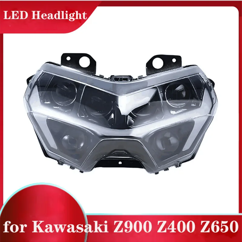 Motorcycle Headlight For KAWASAKI Z250 Z400 Z650 Z900 KLR650 ZR1000 H2 ...