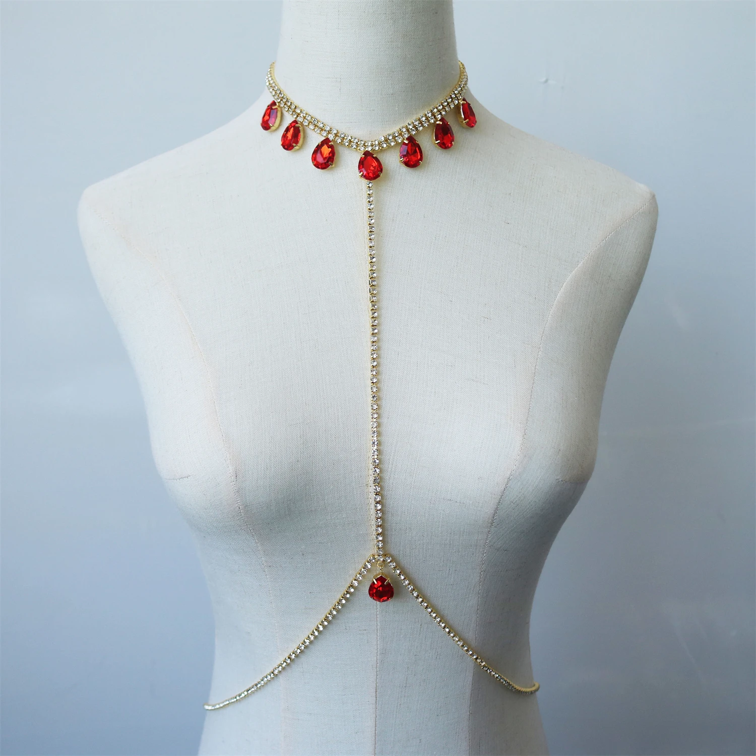 Luxury-Sparkling-Teardrop-Crystal-Zirconia-Chest-Chain-Sexy-Fashion ...