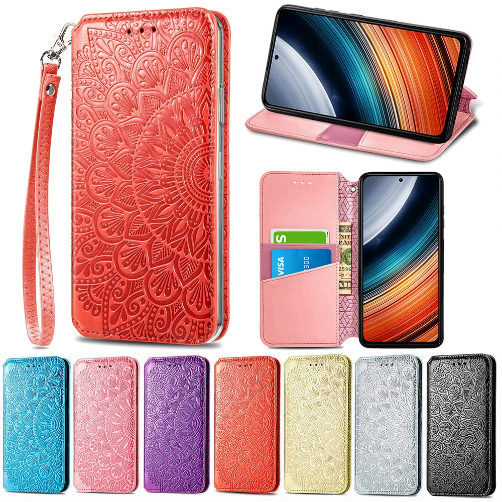 Para Samsung Galaxy AO4E F04, funda de teléfono con relieve Floral ...