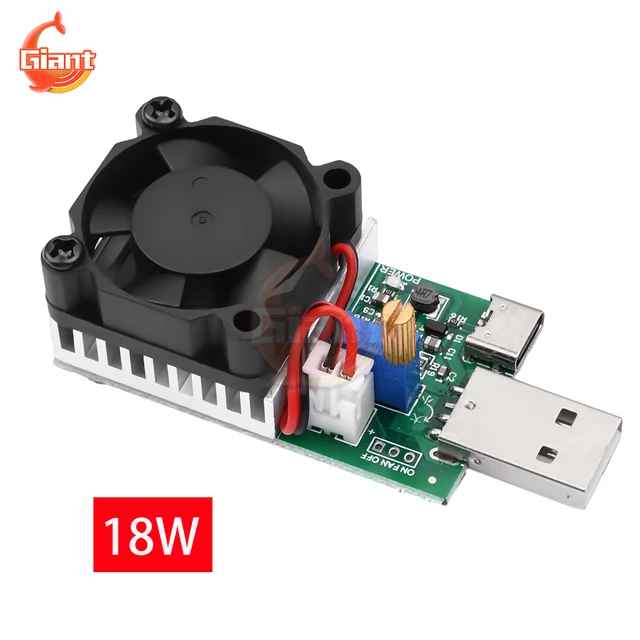 USB Battery Capacity Tester Adjustable Constant Current Electronic Load ...