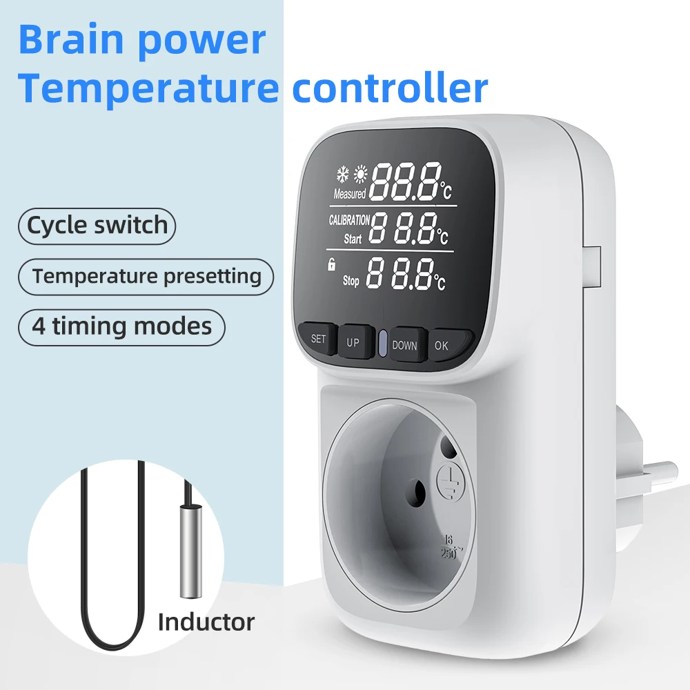 Digital-Temperature-Controller-Socket-Thermostat-EU-Plug-220V-With ...