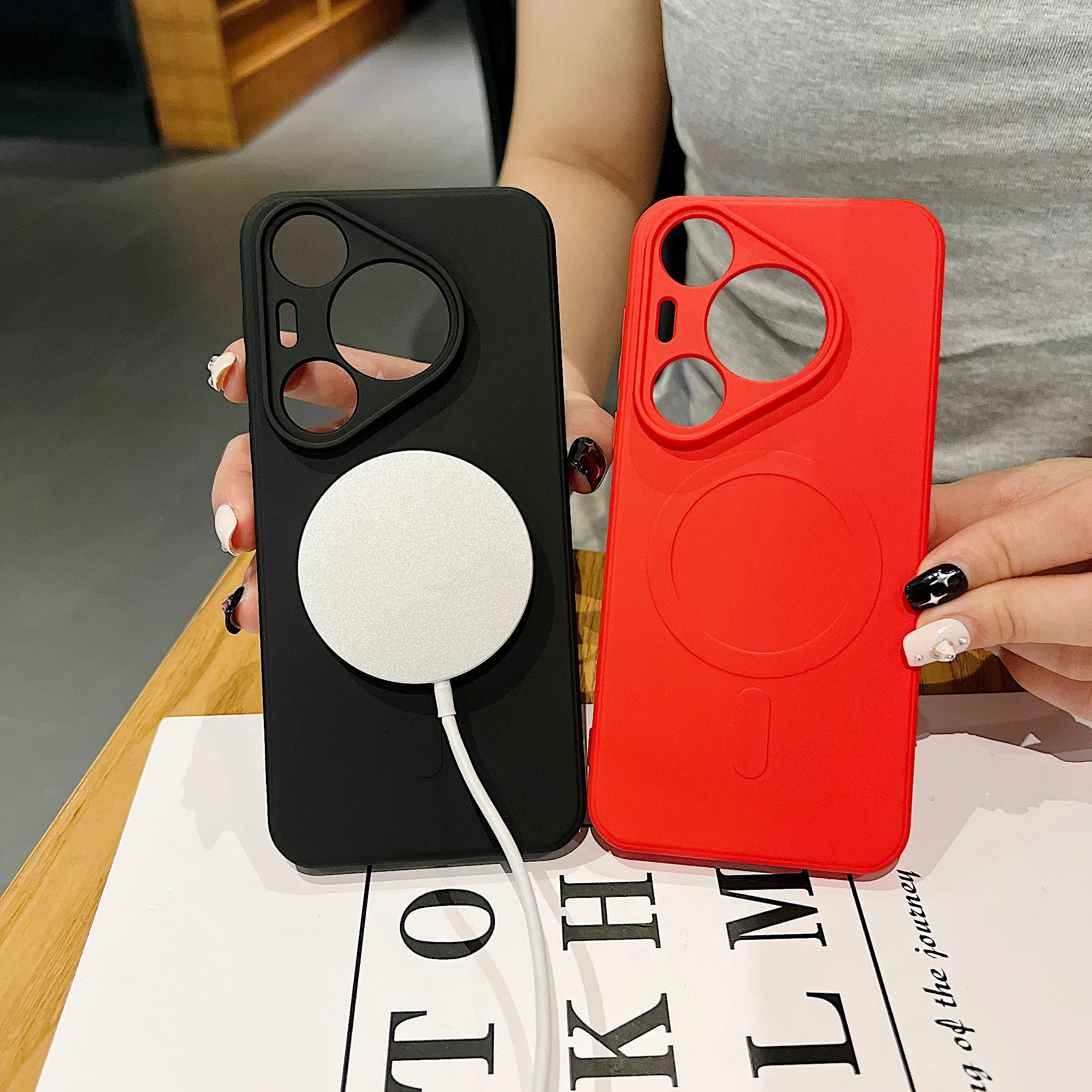 Original-Liquid-Silicone-Magsafe-Case-For-Huawei-Pura-70-Ultra-Pro-Plus ...