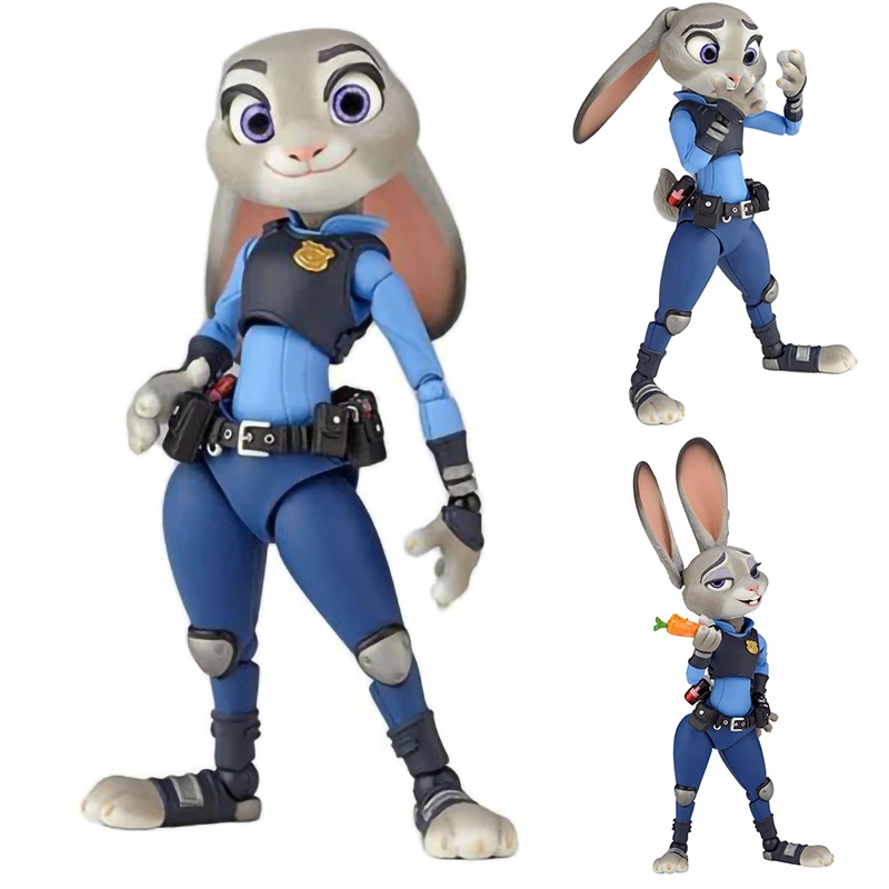 Zootopia Judy Hopps Action Figure Zootropolis Rabbit Police Movable ...