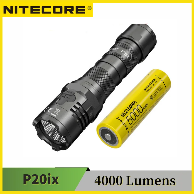 Nitecore P20iX USB C Rechargeable Tactical Flashlight 4000 Lumens with ...