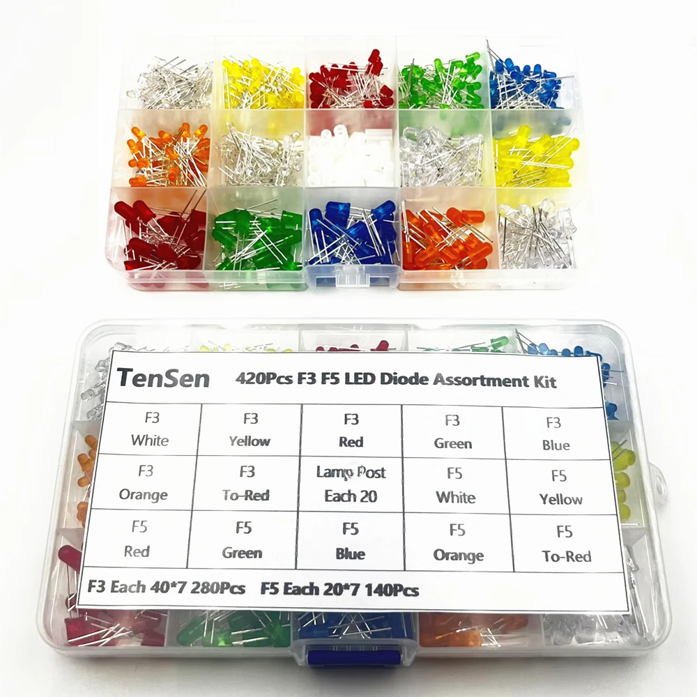 Kit-de-diodos-emisores-de-luz-caja-de-diodos-electr-nicos-de-3MM-y-5MM ...