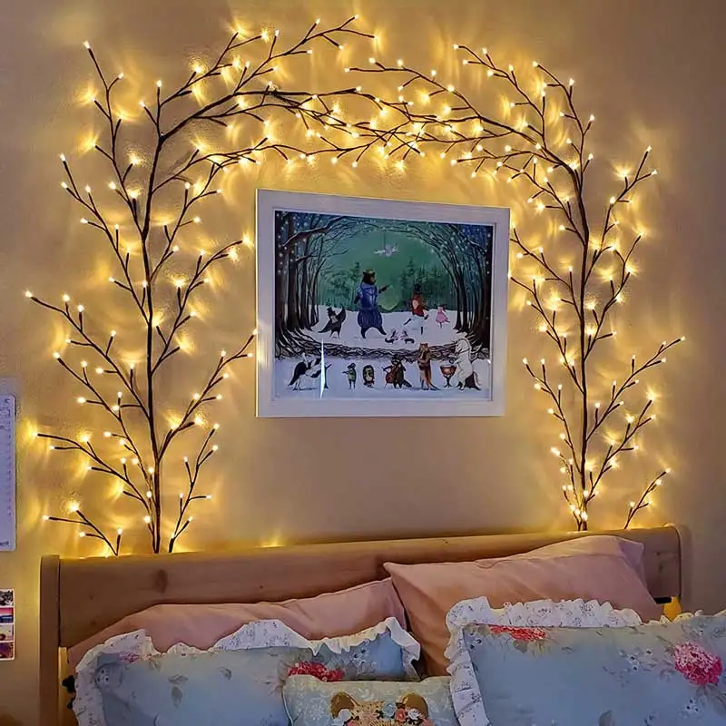 Christmas Tree Lights Wall | Lighted Christmas Wall Tree | Christmas ...