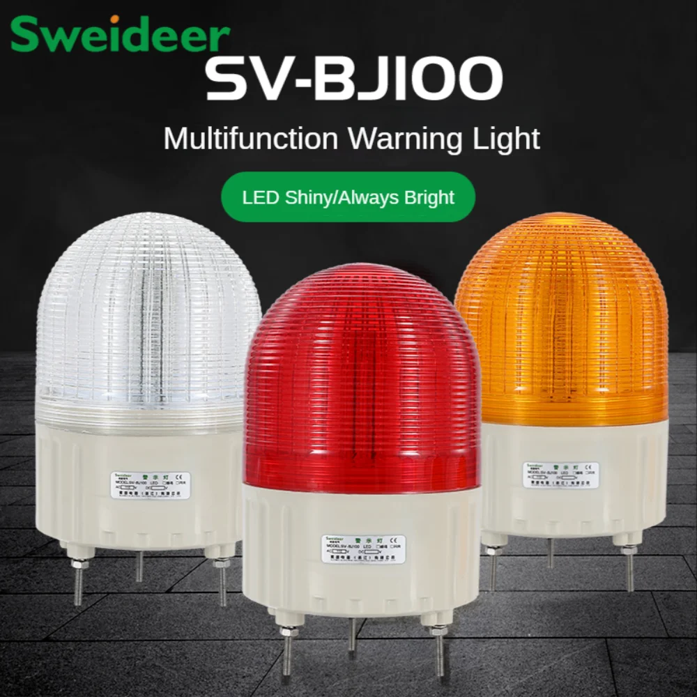 Warning-Light-220v-SV-BJ100-Red-Green-Yellow-with-Security-Buzzer-Led ...