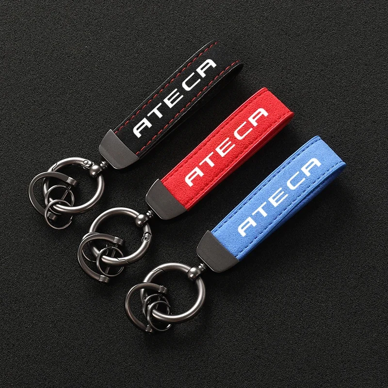 2024-Suede-Metal-Buckle-Car-Keychains-Business-Gift-with-Brand-Logo-For ...