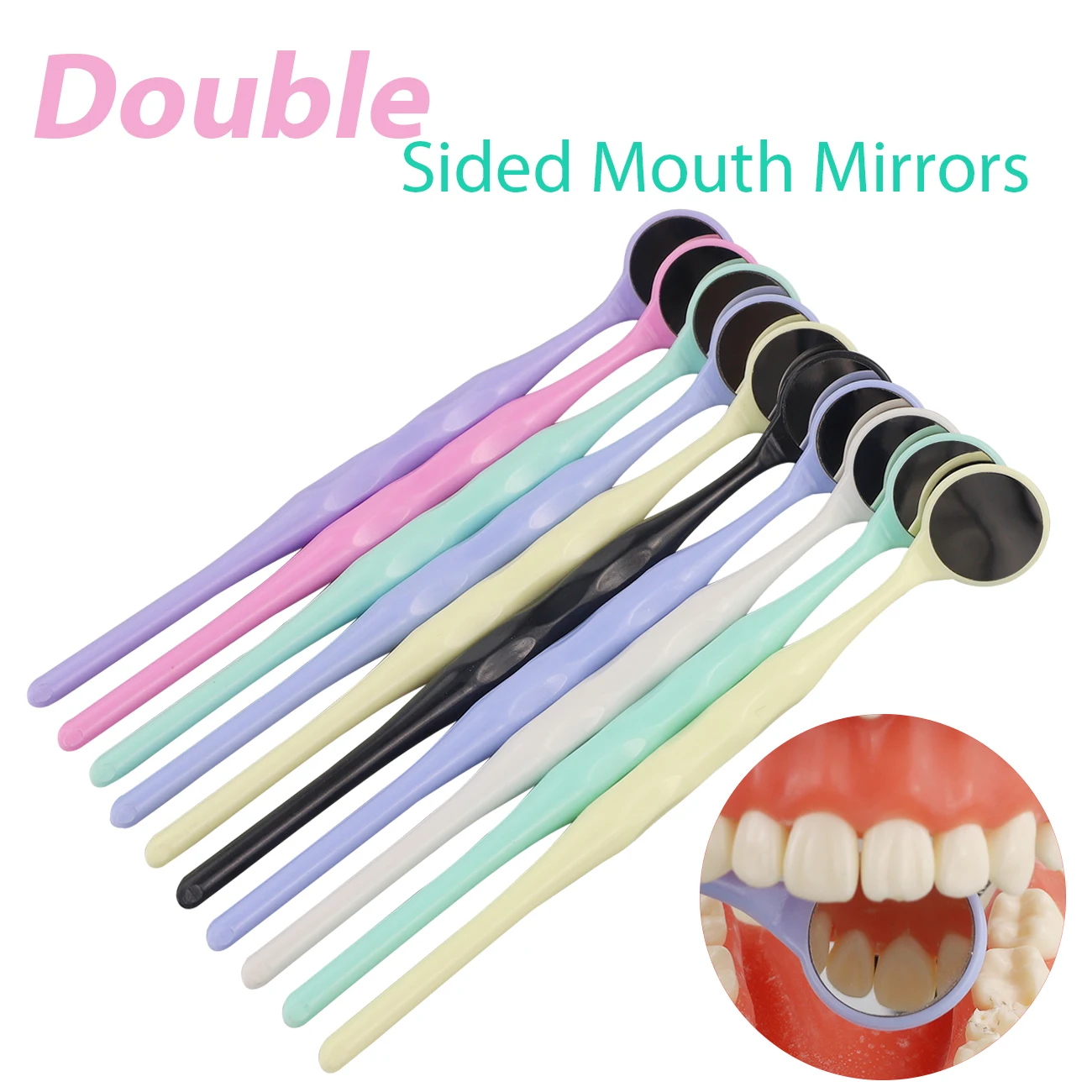 10PCS-Dentistry-Double-Sided-Oral-Mirrors-Premium-Front-Surface ...