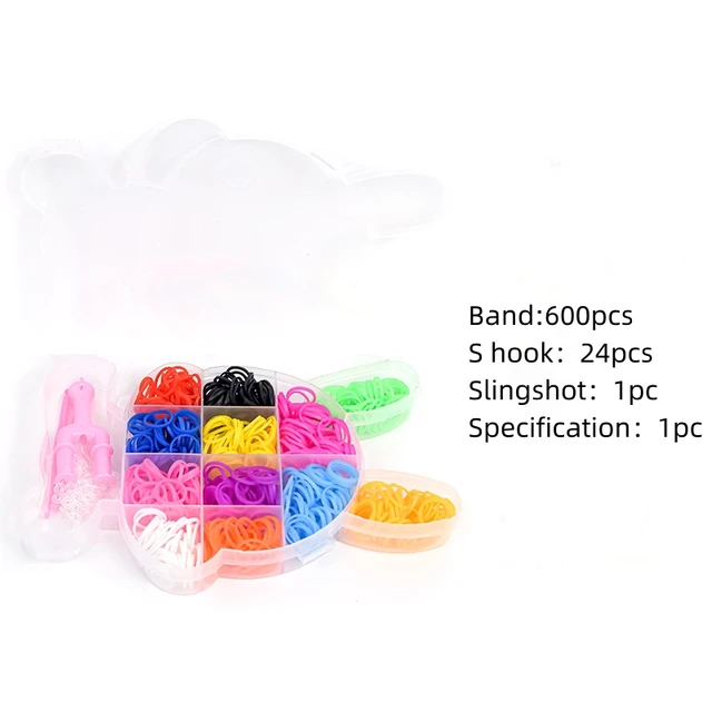 1 set/box Rubber Loom Band Bracelet Kit Colorful Refill Bead Set Box ...