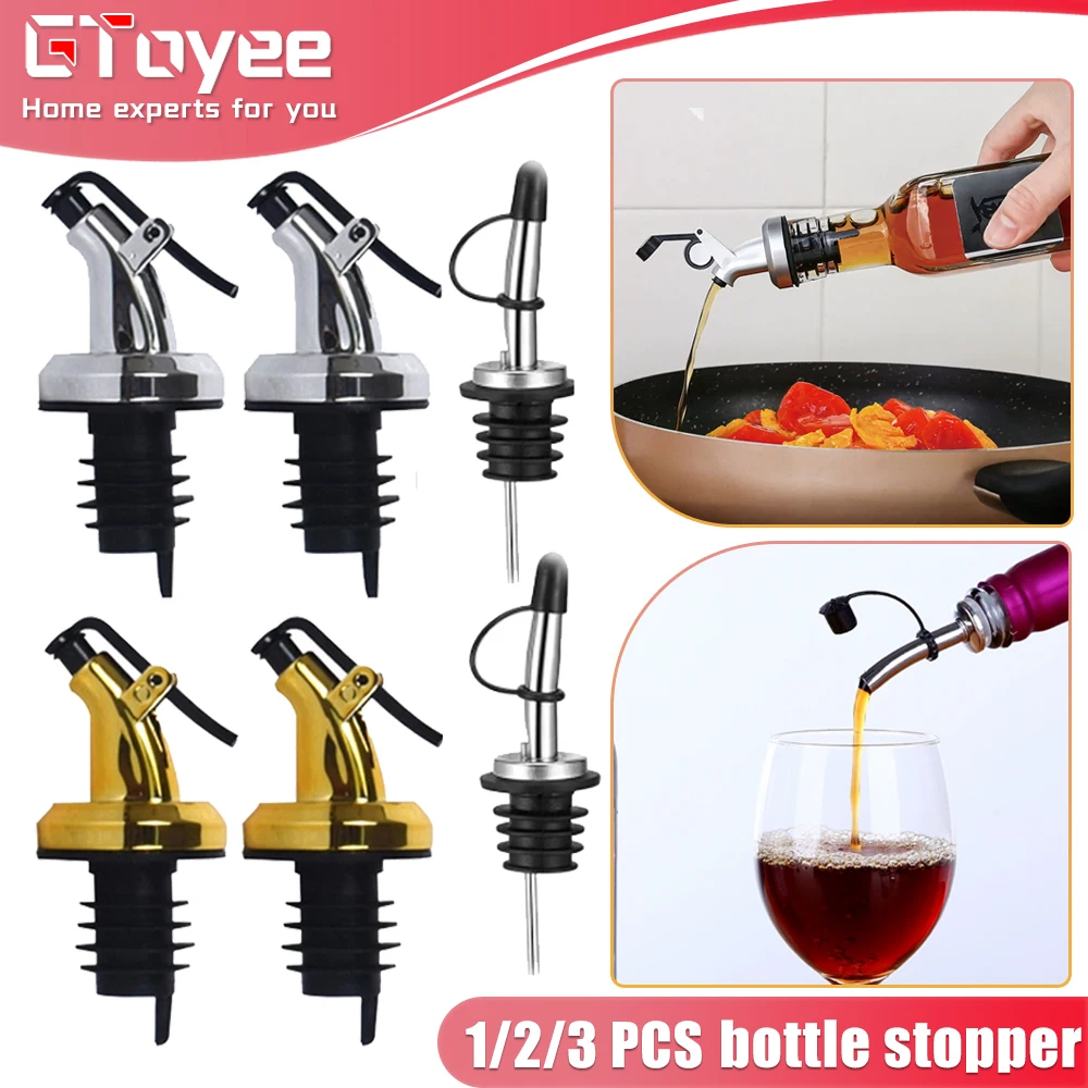 1-2-3PCS-Oil-Bottle-Stopper-Lock-Plug-Seal-Leak-proof-Food-Grade-Rubber ...