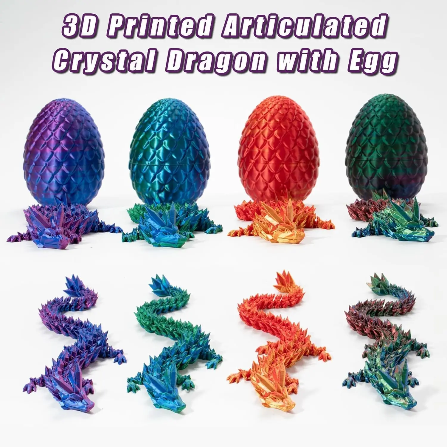 3D-Printed-Articulated-Crystal-Dragon-with-Egg-Decompression-Toys ...