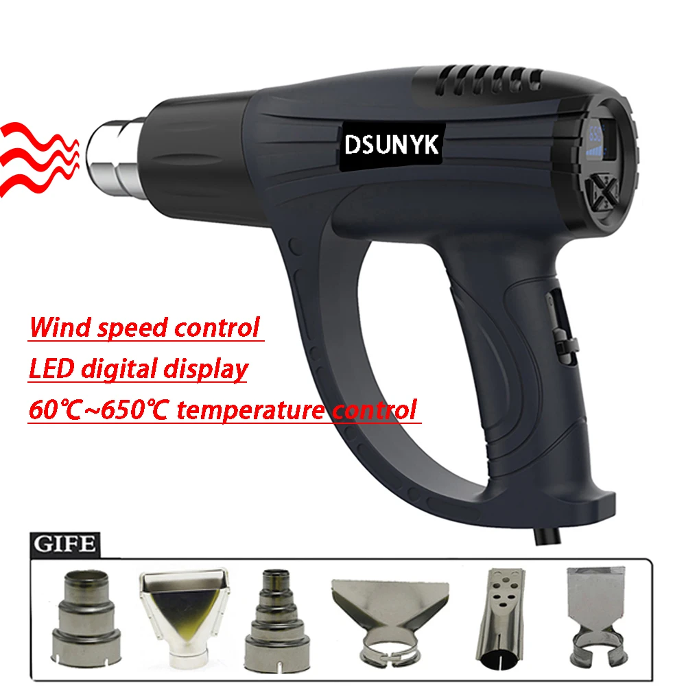2000W LCD Display Heat Gun Hot Air Gun for Soldering Thermal Blower ...