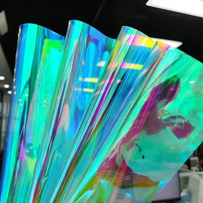 Magic-Bright-Materials-Colorful-PVC-Transparent-Holographic-Faux ...