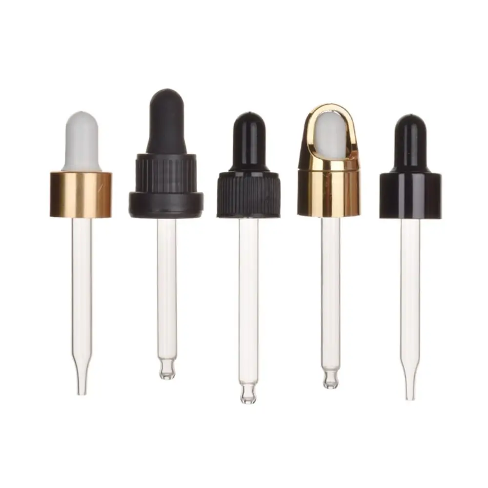 5pcs-10-30-50ml-Essential-Oil-Dropper-Bottles-Cap-White-black-Plastic ...