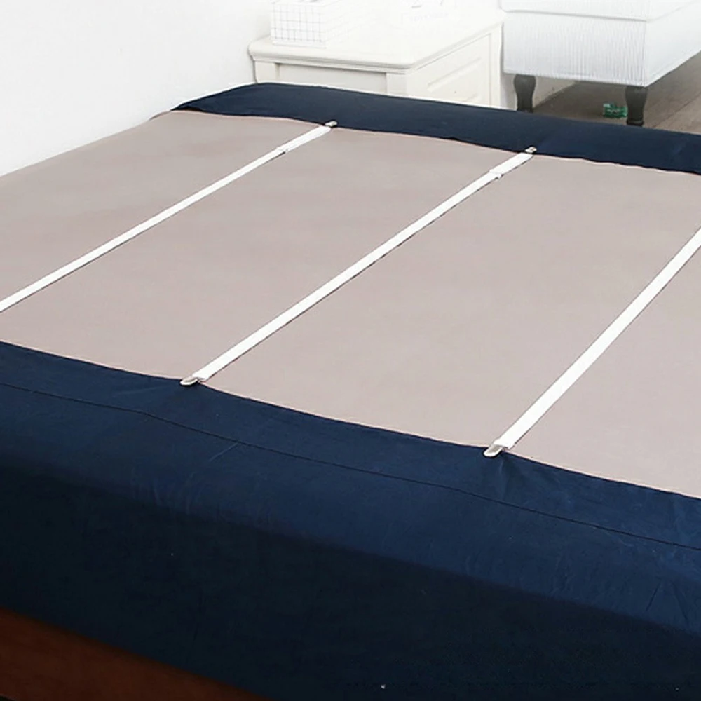 Adjustable-Bed-Sheet-Fasteners-Straps-Elastic-Mattress-Cover-Corner ...