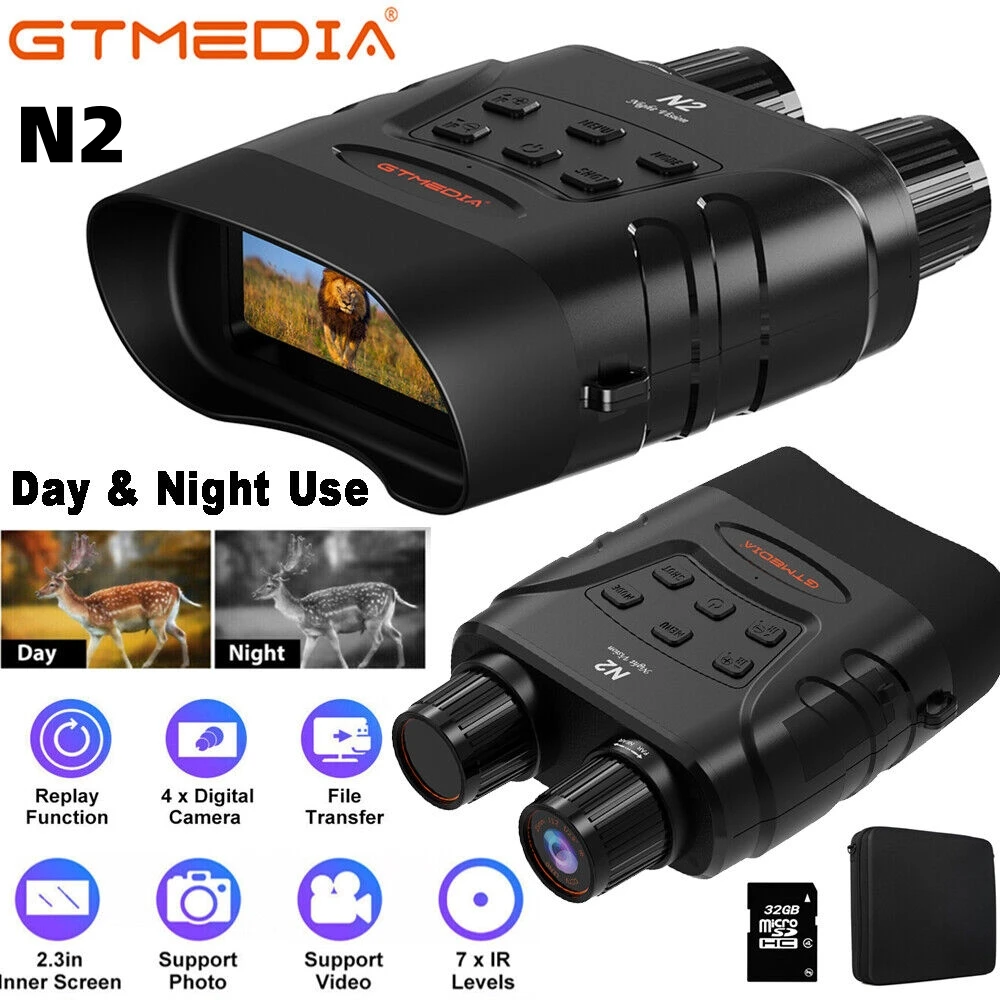 GTMEDIA-N2-Night-Vision-Binoculars-5X-Optical-Full-Dark-Digital-IR-Telescope-Photo-Video ...