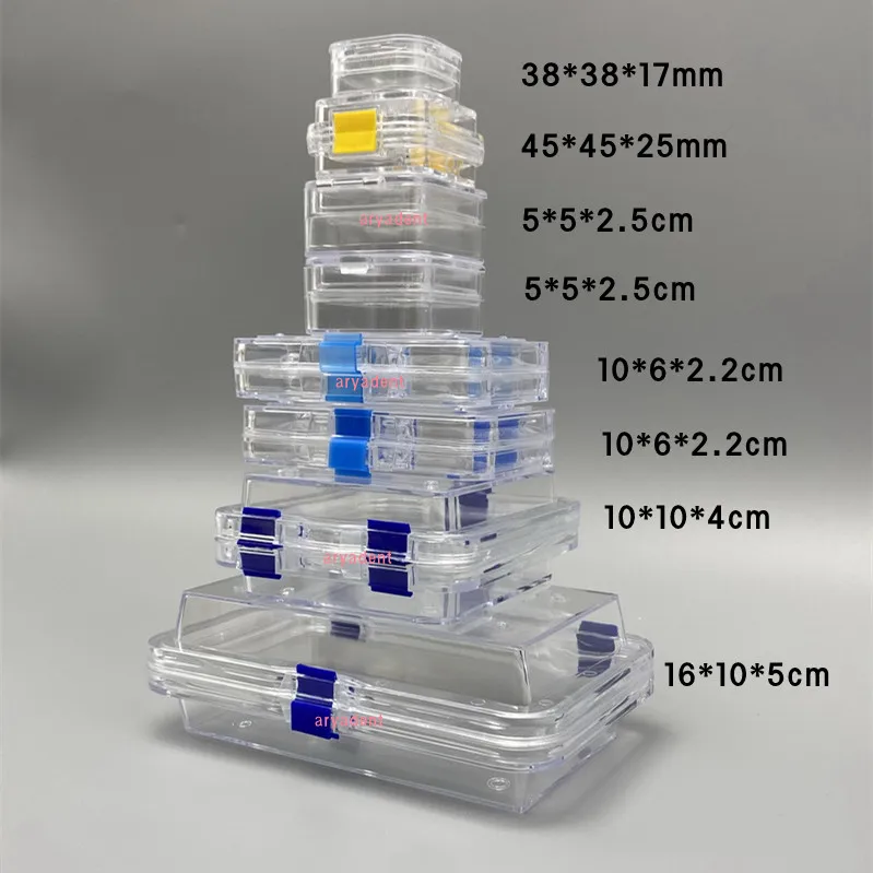 10pcs-Denture-False-Inlay-Teeth-Transparent-Plastic-Box-Membrane-Case ...