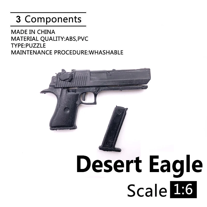 1-6-Desert-Eagle-4D-Gun-Model-For-12-Action-Figure-Plastic-Black ...