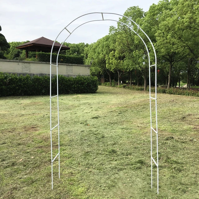 Metal White Garden Arch Wedding Arch Flower Arrangements Arbor Holder ...