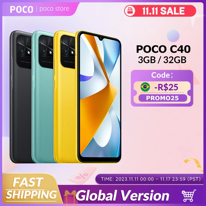 Global-Version-POCO-C40-3GB-32GB-4GB-64GB-Mobile-Phone-6-71-DotDrop ...