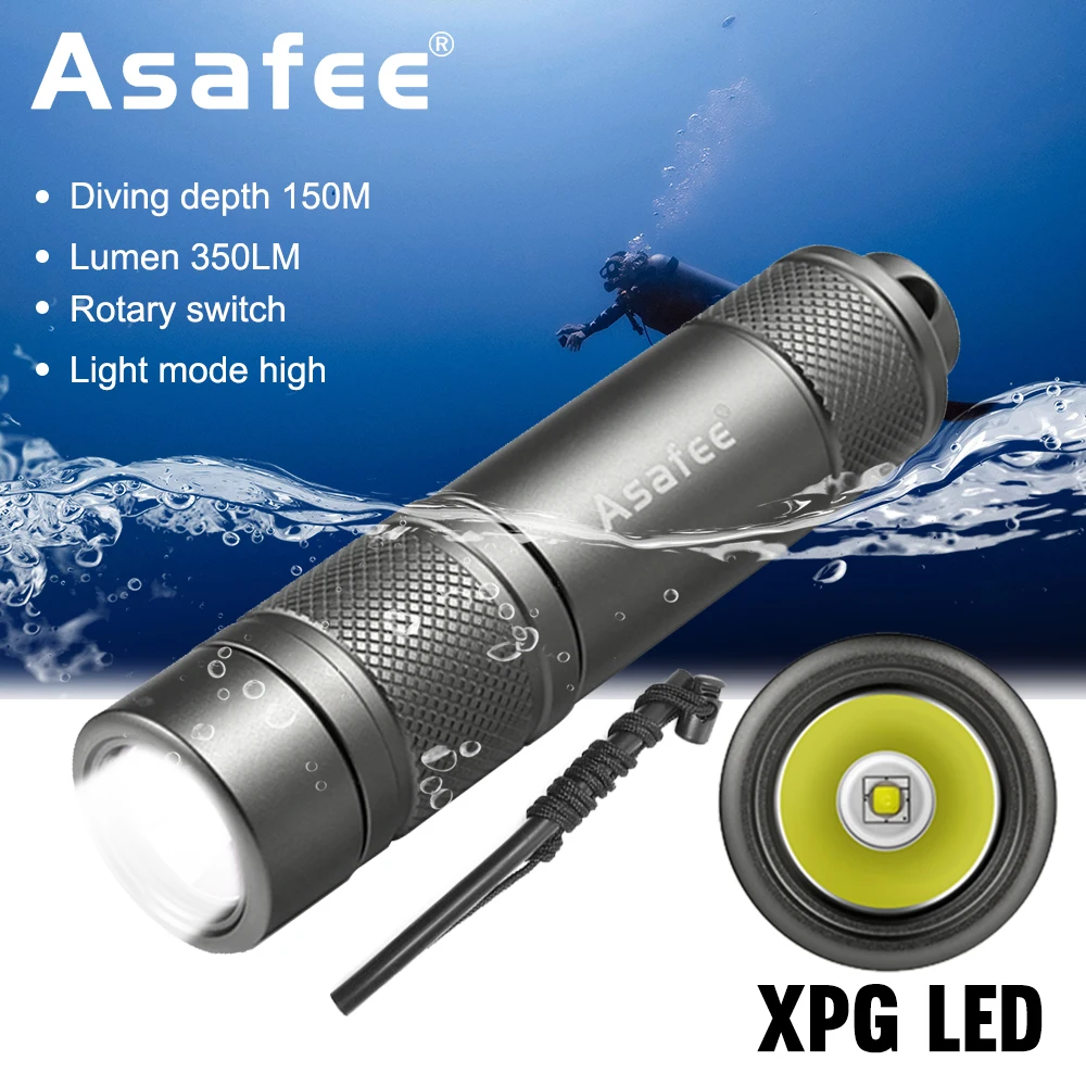 Asafee-AF11-XPG-LED-Small-Diving-Flashlight-Waterproof-Diving-Mask ...
