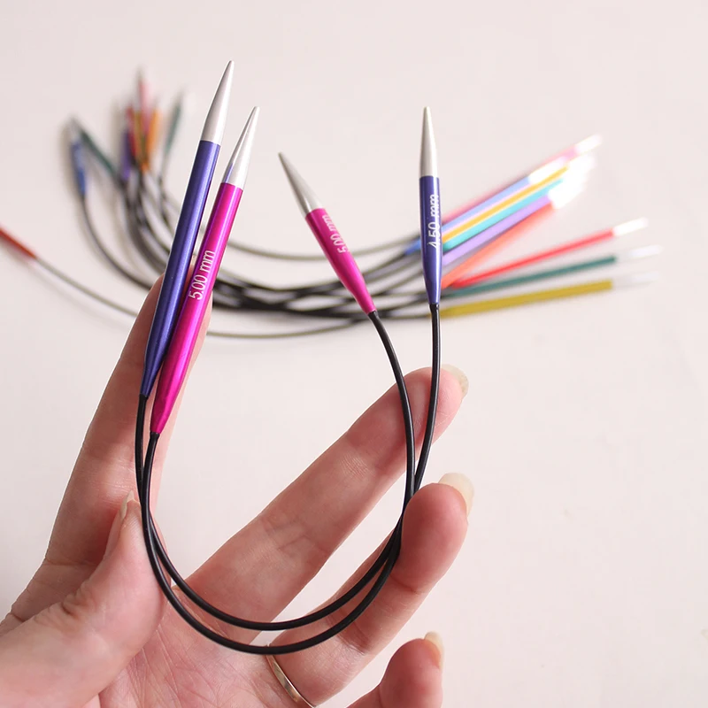 Aguja de tejer circular fija Knitpro Zing de 25 cm - AliExpress 15