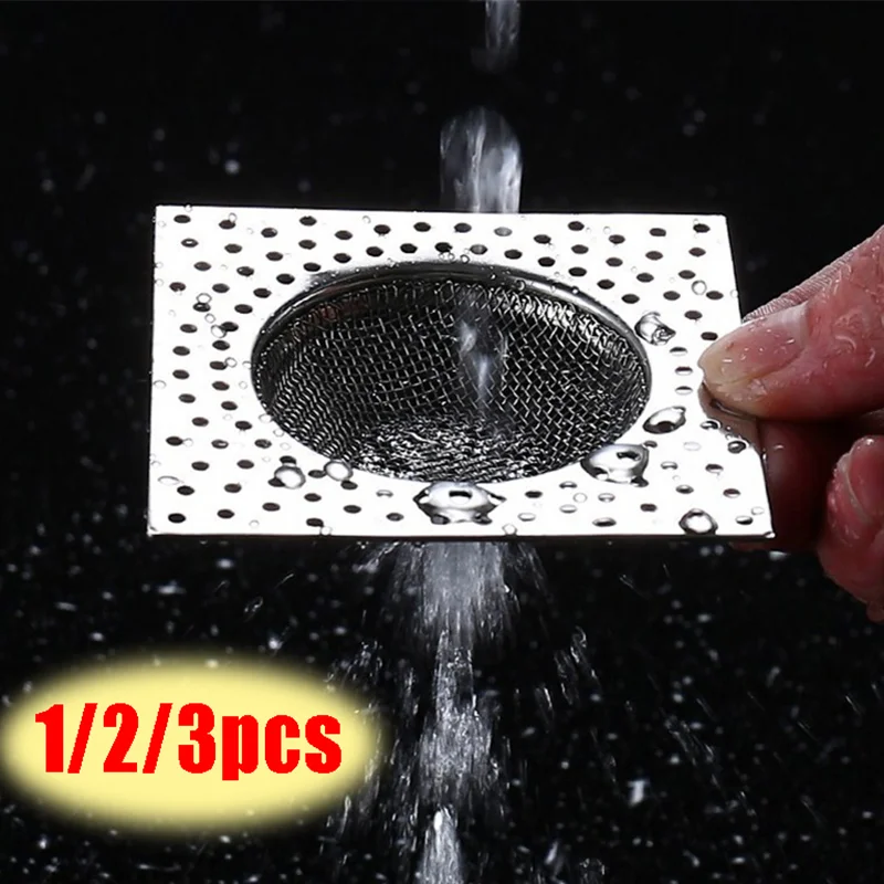 8cm-Stainless-Steel-Floor-Square-Drain-Filter-Bathroom-Kitchen-Drain ...