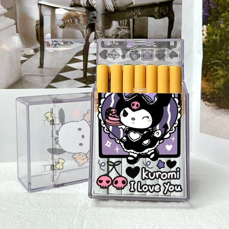 Estuche-de-cigarrillos-transparente-de-Hello-Kitty-Cinnamoroll-Kuromi ...