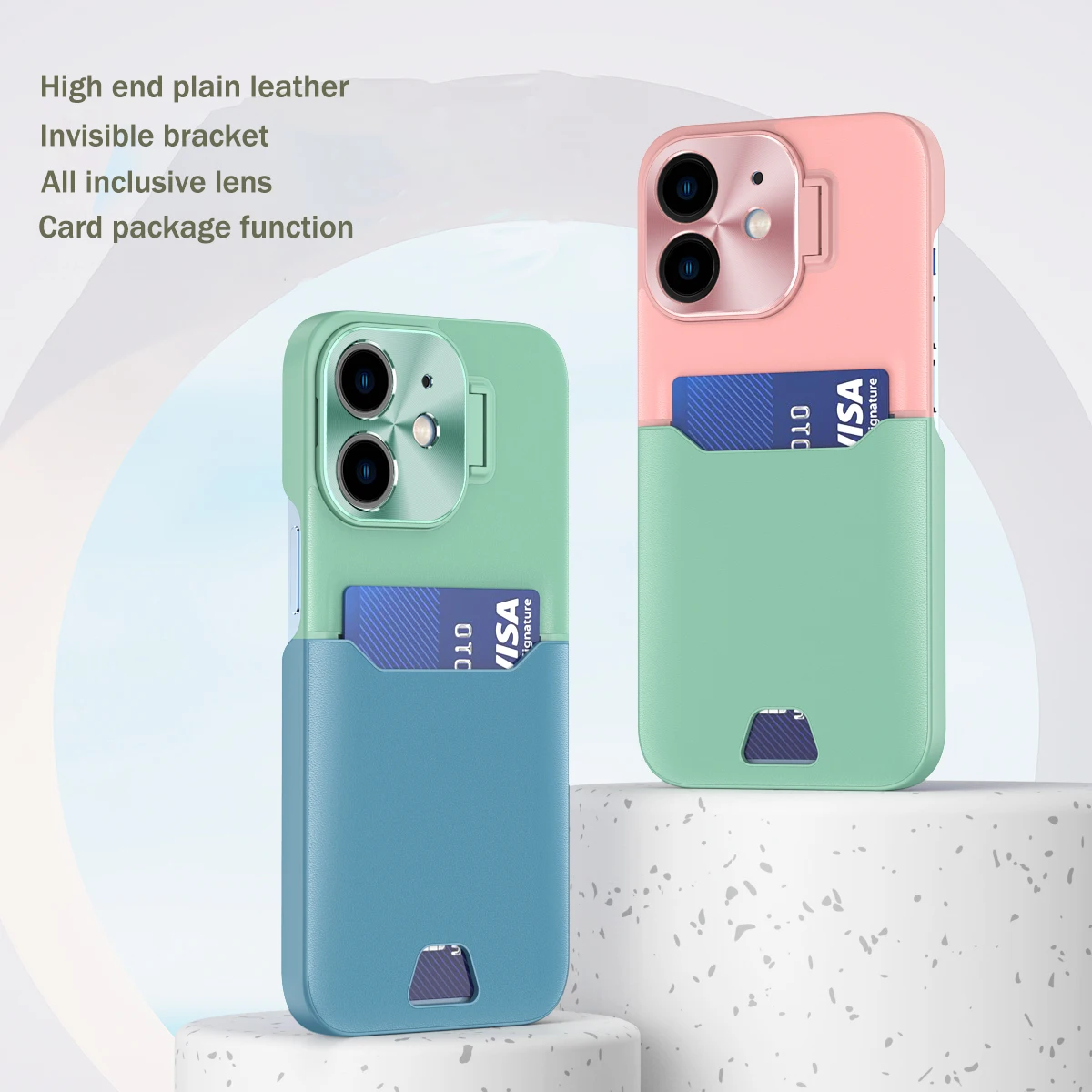 Luxury-Card-Pocket-Back-Cover-For-iPhone-12-13-14-Pro-Max-Plus-Mini ...